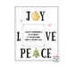 Joy Love Peace Handprint Art: Christmas Keepsake Template (digital ...