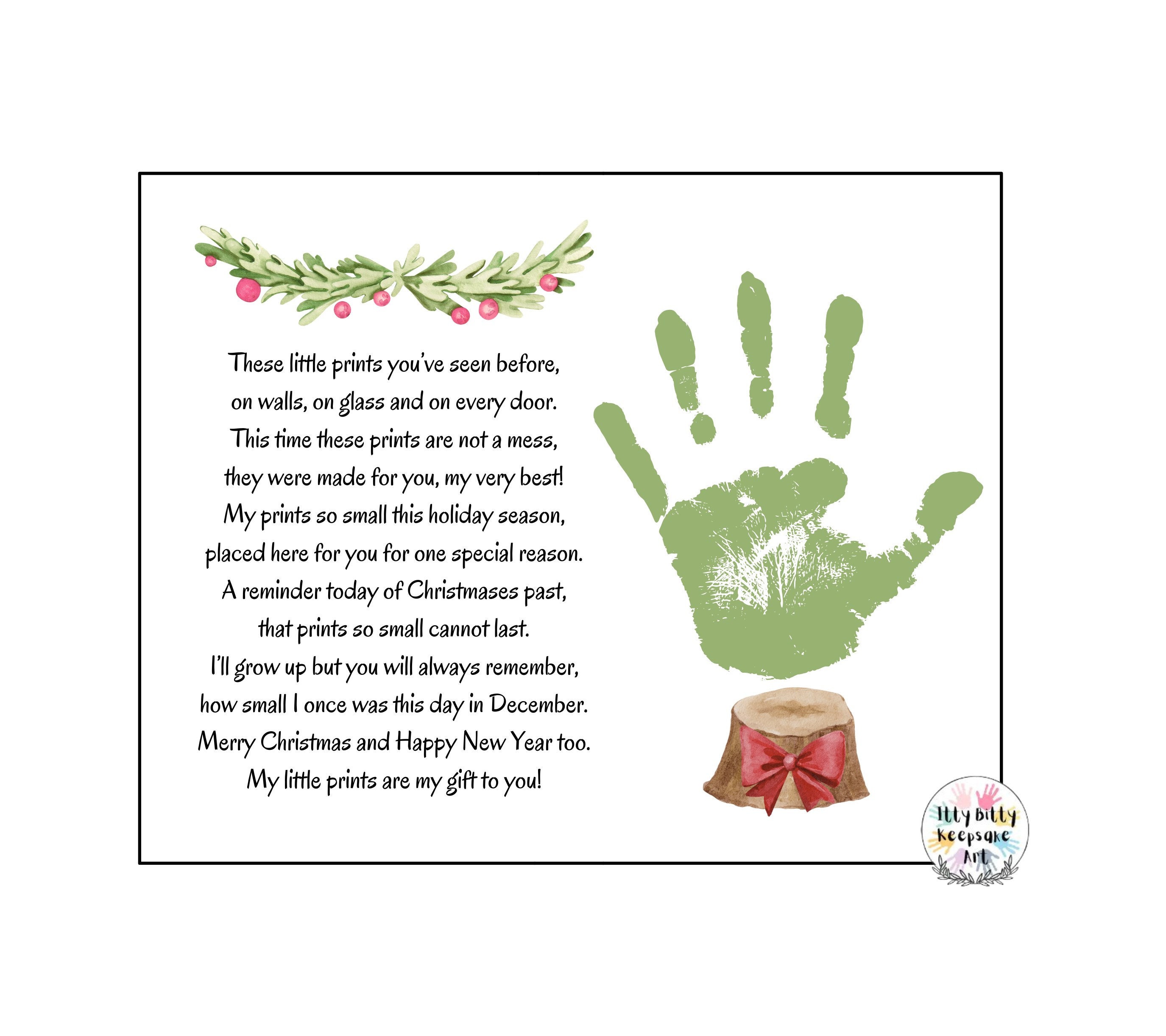 Christmas Handprint Craft Poem / Winter Crafts / New Year / DIY Craft ...