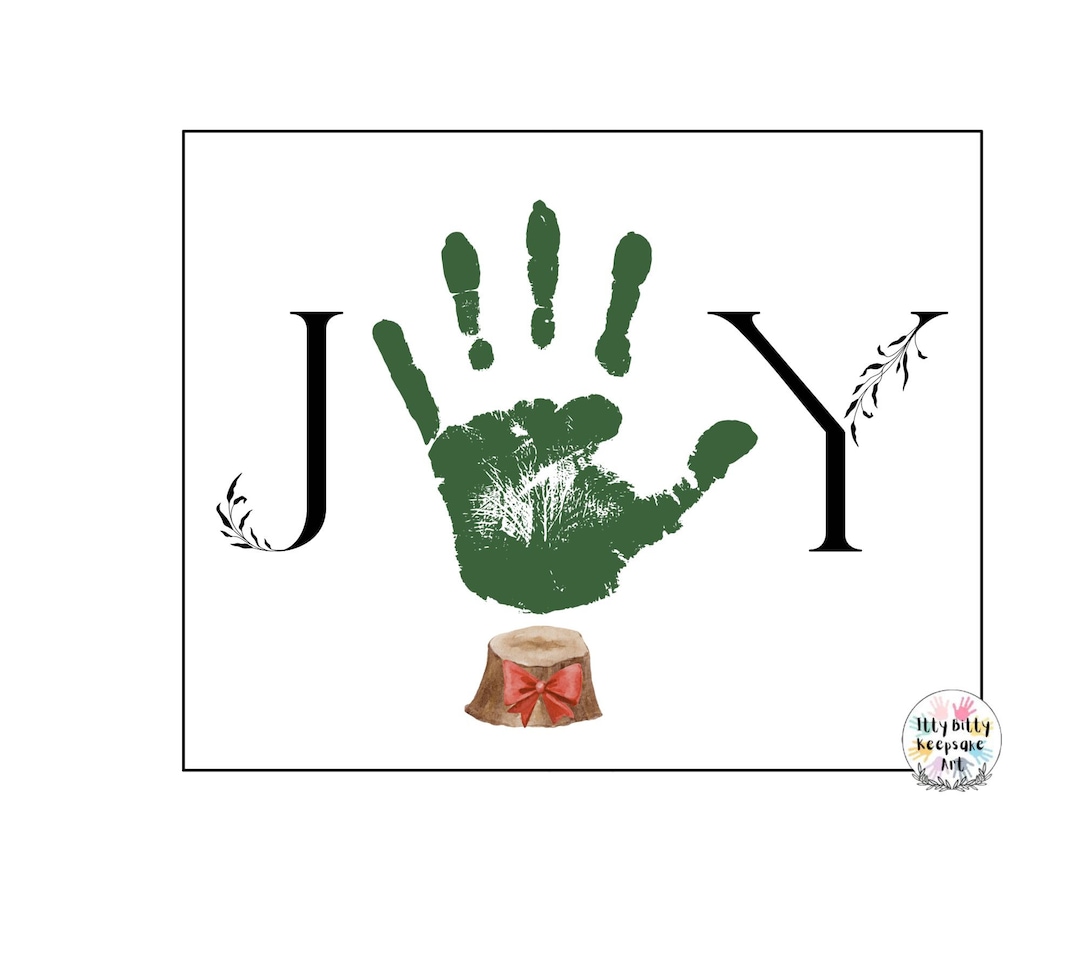 Christmas JOY Handprint Art Template: Winter Keepsake (digital Download ...