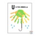 U is for Umbrella Handprint Template / Letter U / DIY Alphabet Craft ...