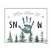 Let It Snow Handprint Art Template: Winter Kids Craft (digital Download ...