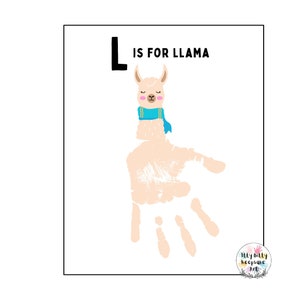 L is for Llama Handprint Template / Letter L / DIY Alphabet Craft ...