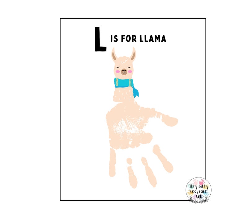 L is for Llama Handprint Template / Letter L / DIY Alphabet Craft ...