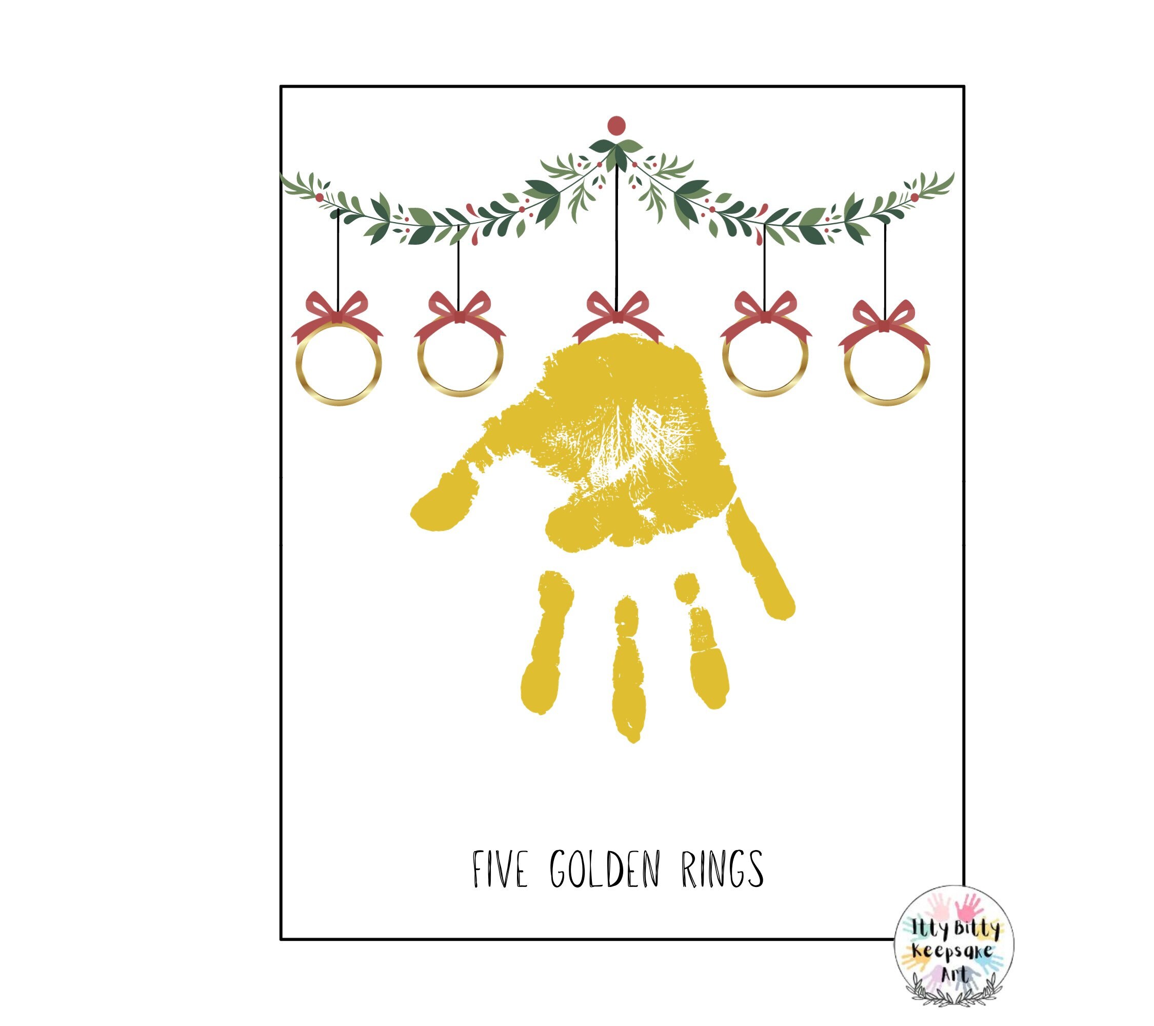 12 Days of Christmas Handprint Template / Winter Kids Crafts ...