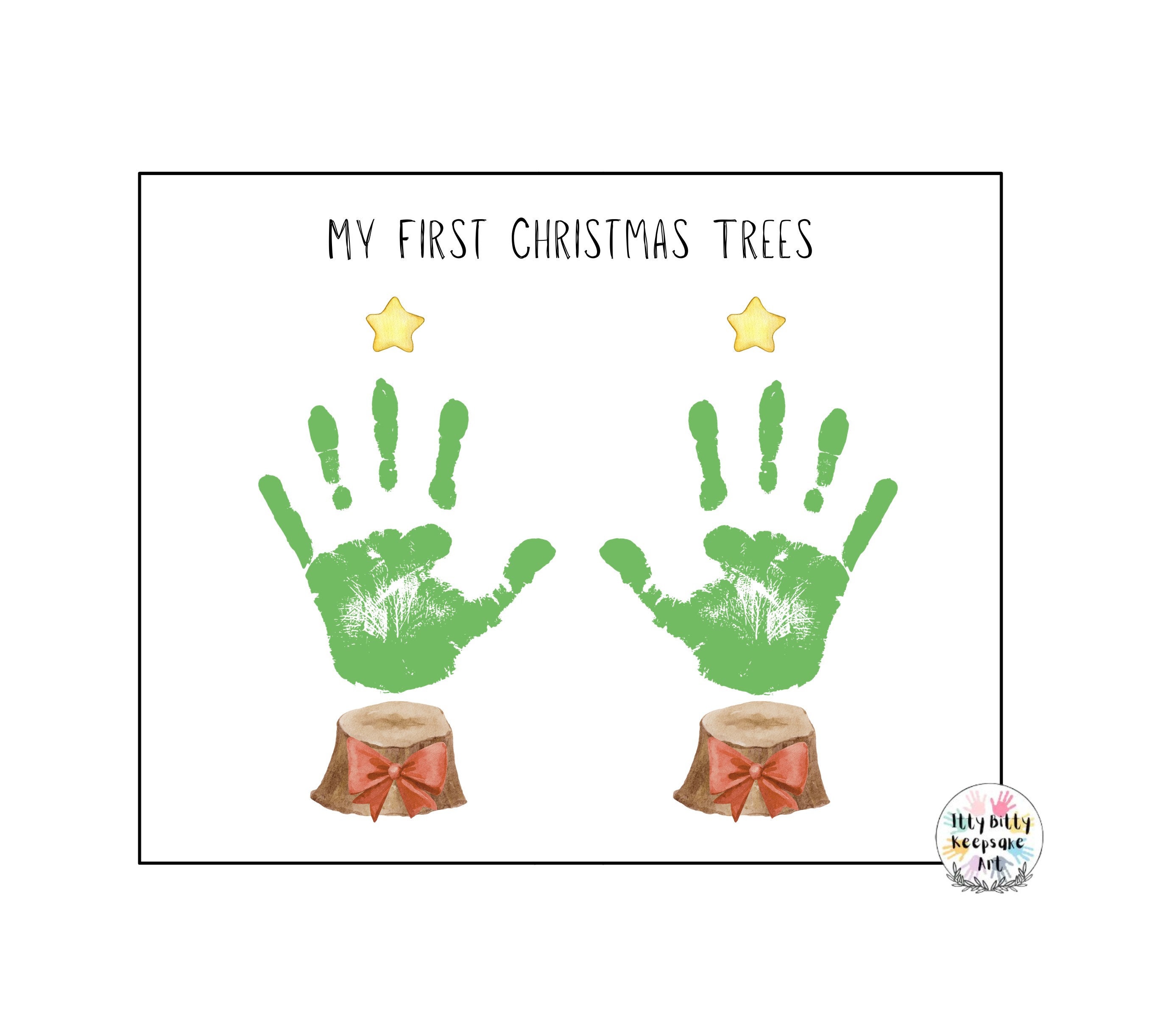 20 Winter and Christmas Handprint Footprint Craft Bundle / Printable ...