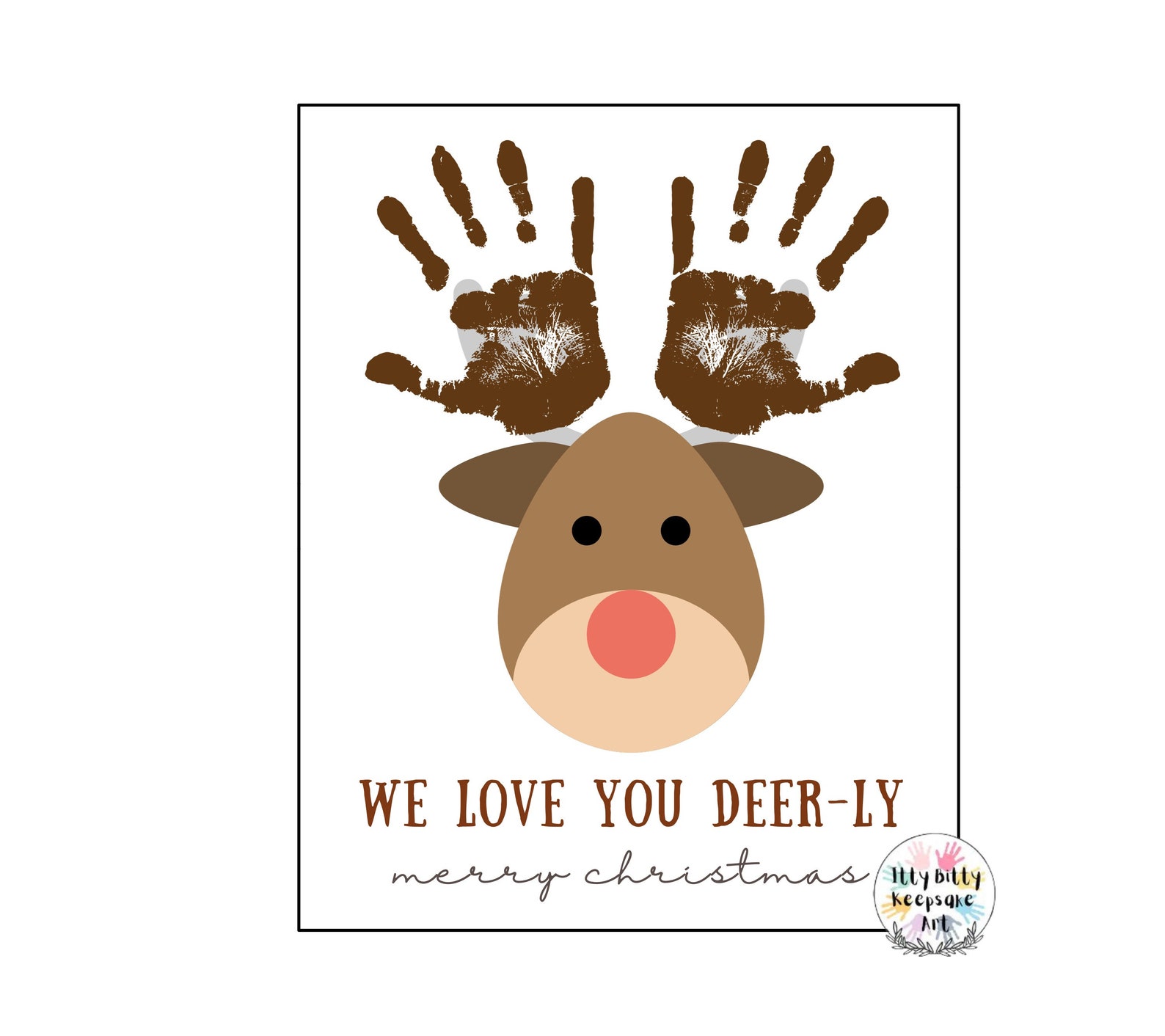 Christmas Deer Handprint Template / Winter Handprint Art / Toddler ...