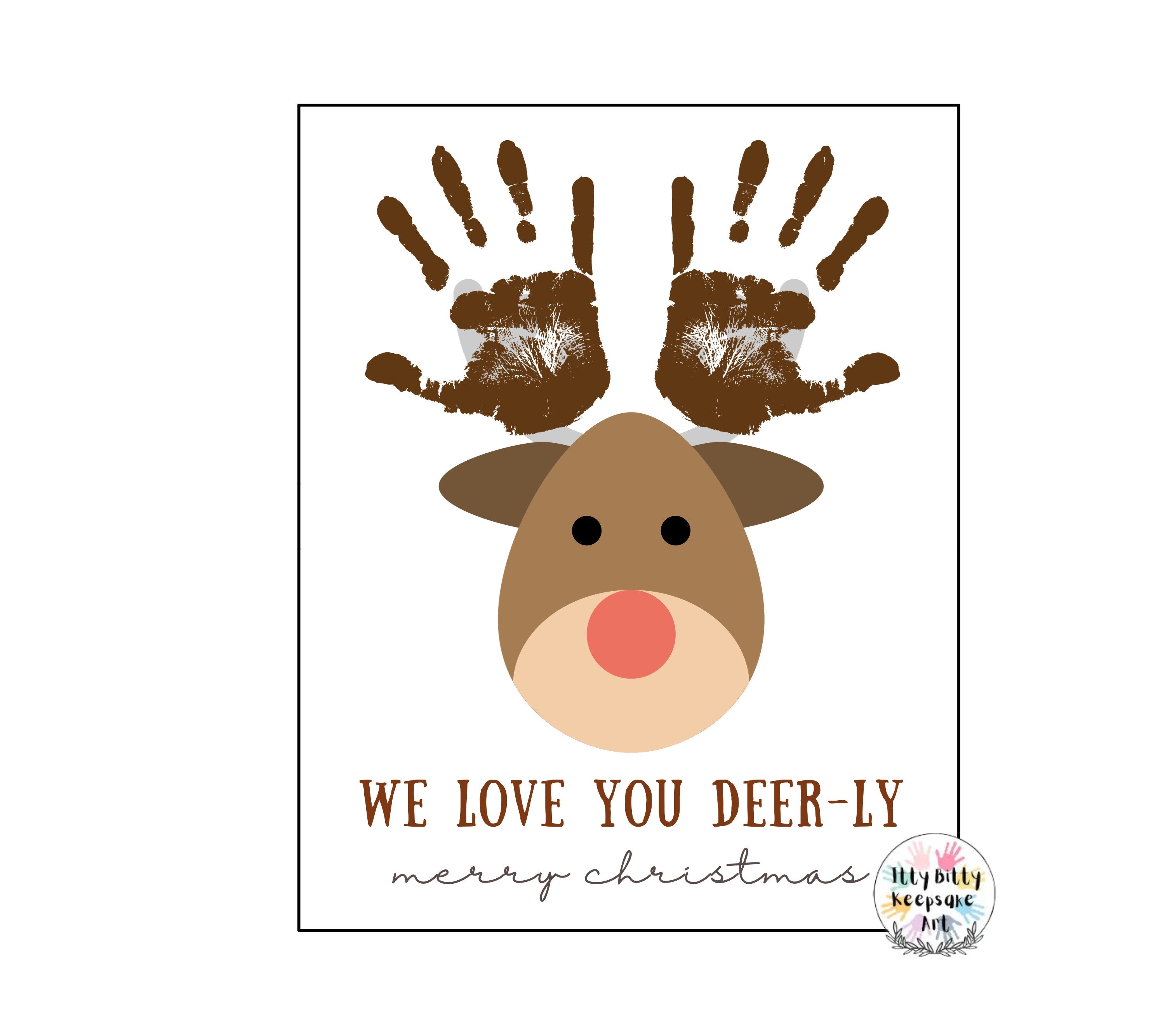 Christmas Deer Handprint Template / Winter Handprint Art / Toddler ...