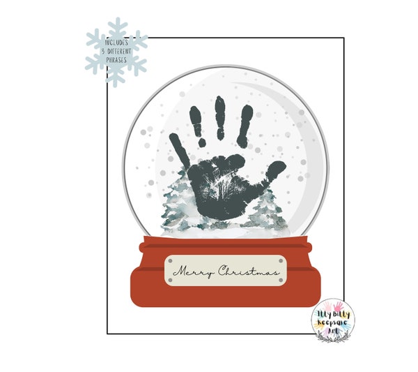 Christmas 2024 Handprint Footprint Art, Holiday Handprint Art, DIY ...
