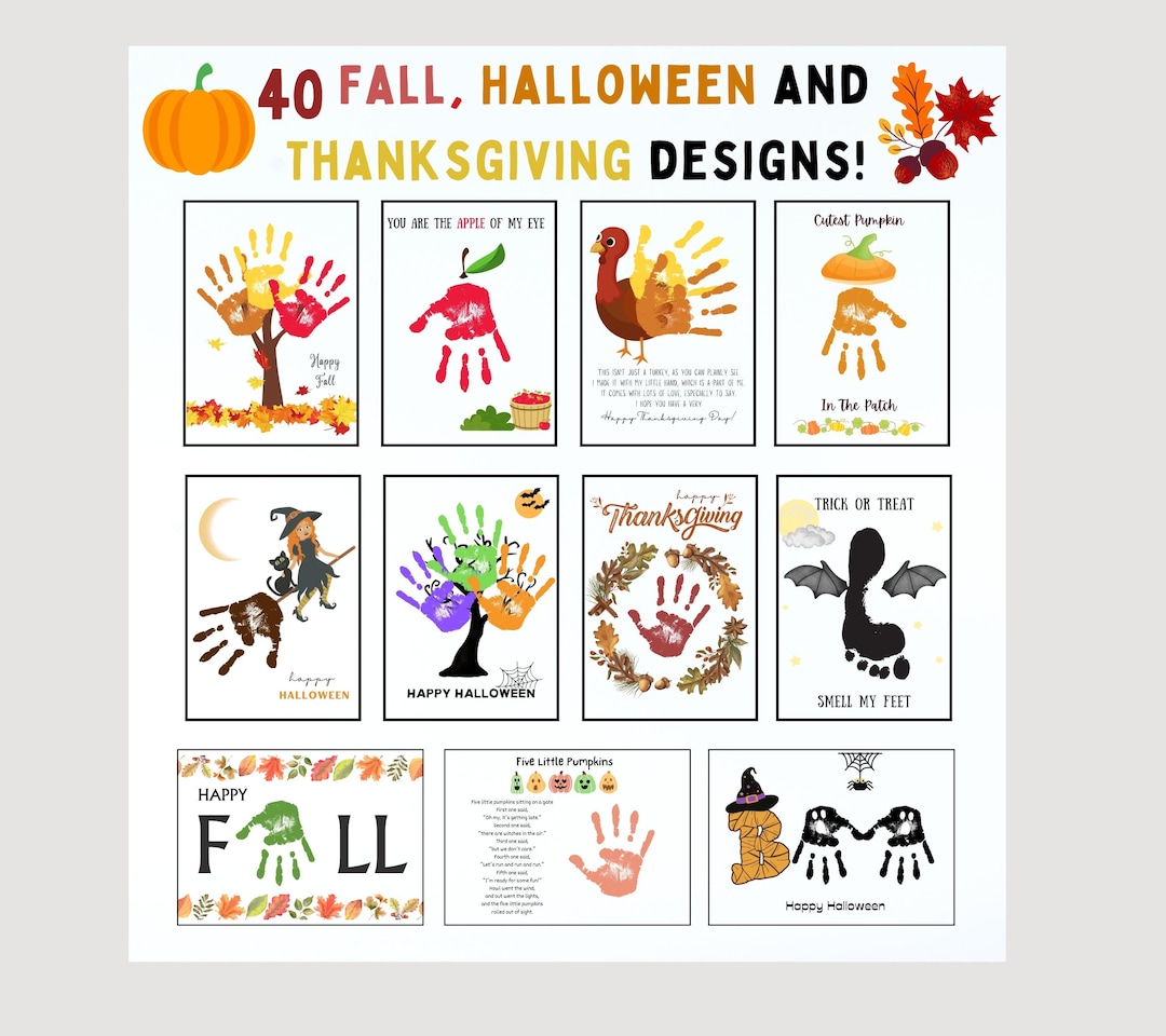 HUGE Fall Bundle Handprint Craft Art / Fall Handprint Craft / Autumn ...