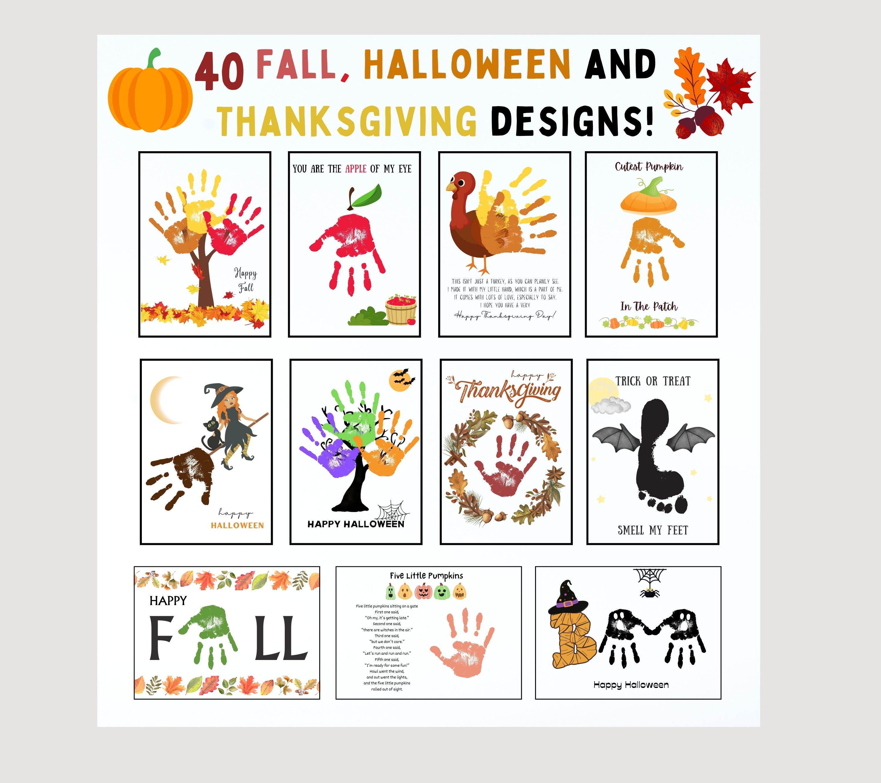 HUGE Fall Bundle Handprint Craft Art / Fall Handprint Craft / Autumn ...