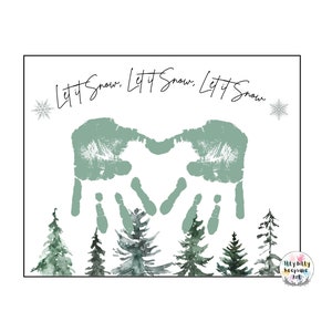 Let It Snow Handprint Template / Winter Handprint Art / DIY Printable ...