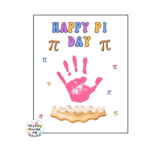 Pi Day Handprint Art Craft / 3.14 / Pie Day / Preschool Activity ...