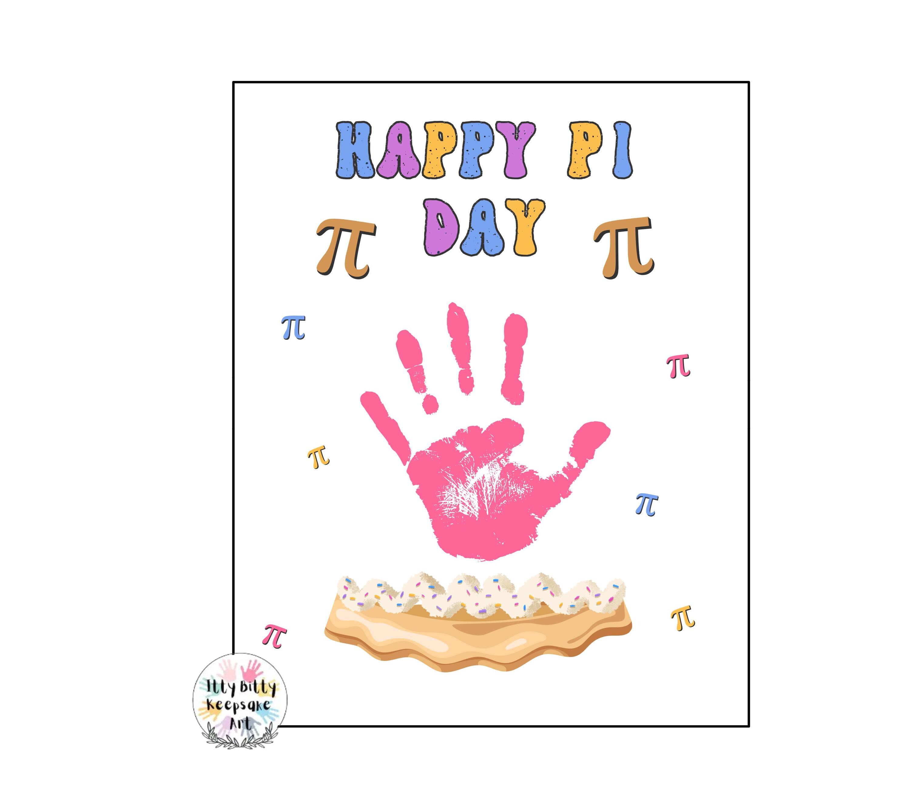Pi Day Handprint Art Craft / 3.14 / Pie Day / Preschool Activity ...