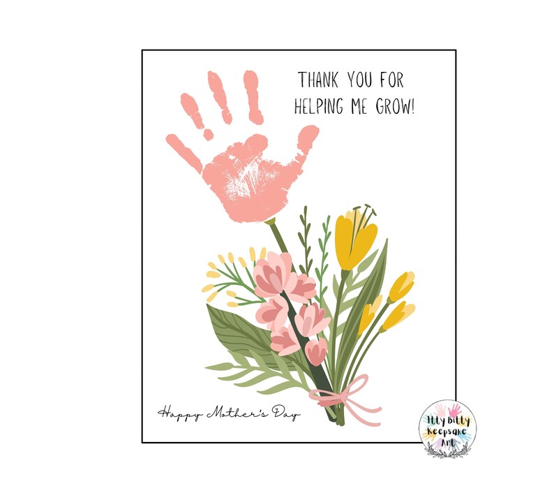 Mother's Day Handprint Craft Printable Template / Spring Crafts ...