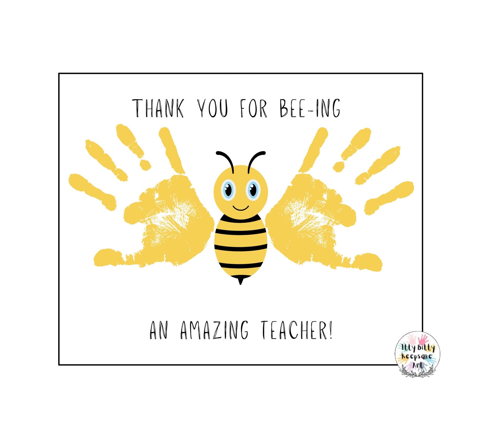 Teacher Appreciation Handprint Template / Preschool Activity / Toddler ...
