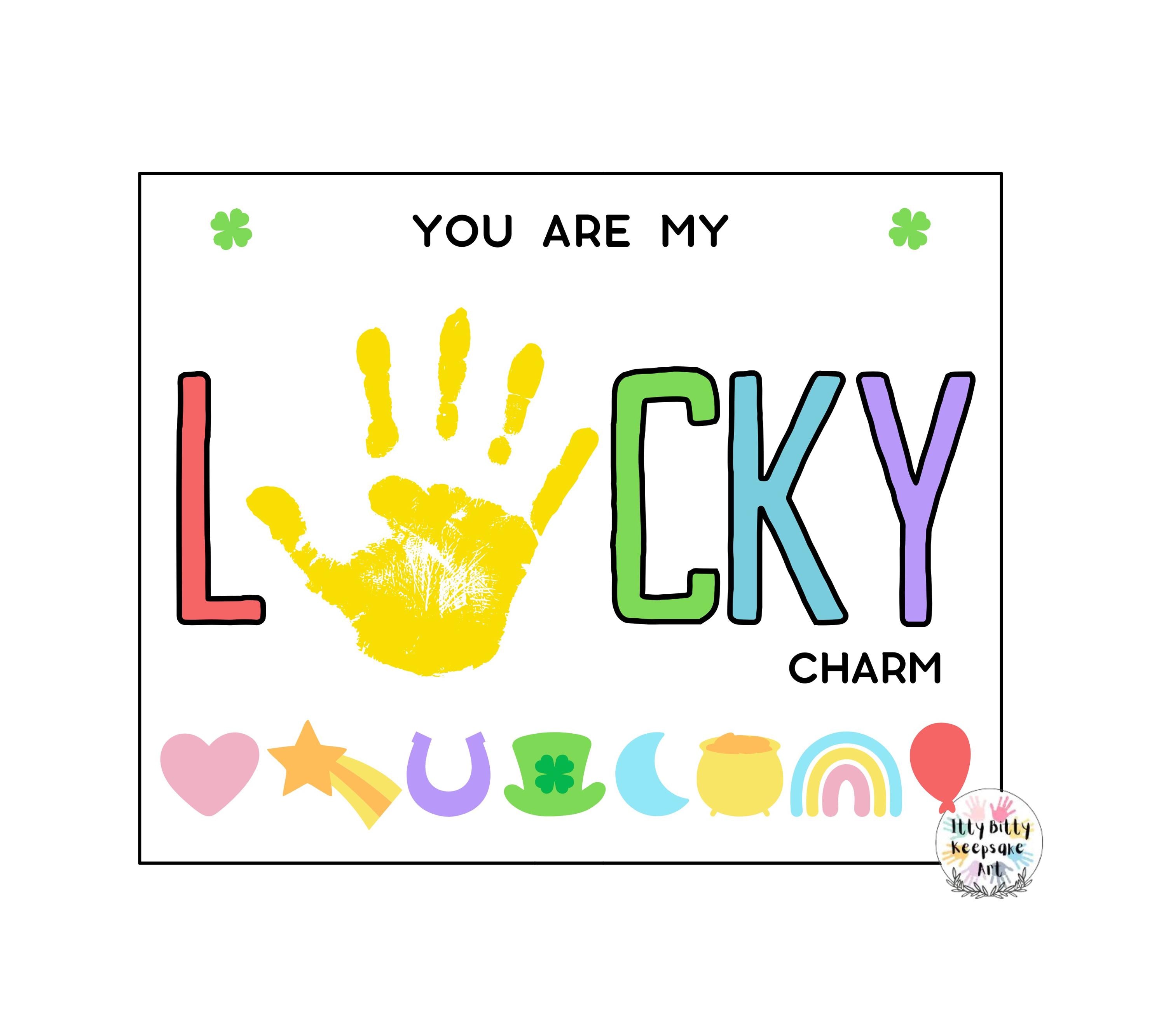 St. Patrick's Day Handprint Craft: Lucky Charm Keepsake (digital ...