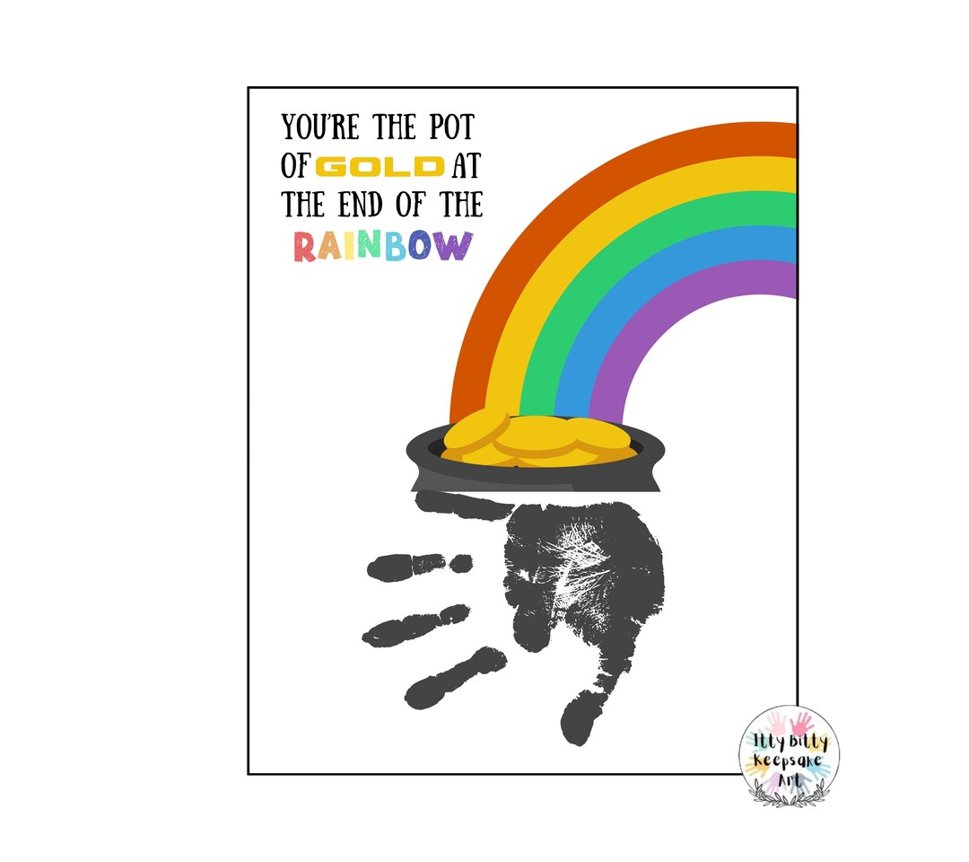 St. Patrick's Day Rainbow Handprint Craft / Rainbow Craft / Toddler Art ...