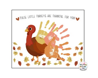 Thanksgiving Turkey Poem Handprint Art / Fall Handprint Craft ...
