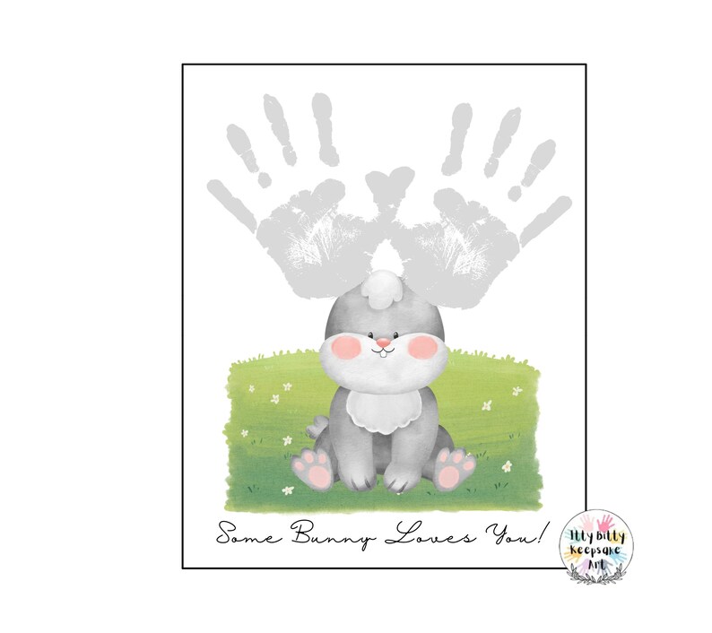 Easter Handprint Footprint Craft / Seasonal Preschool Crafts / Toddler ...