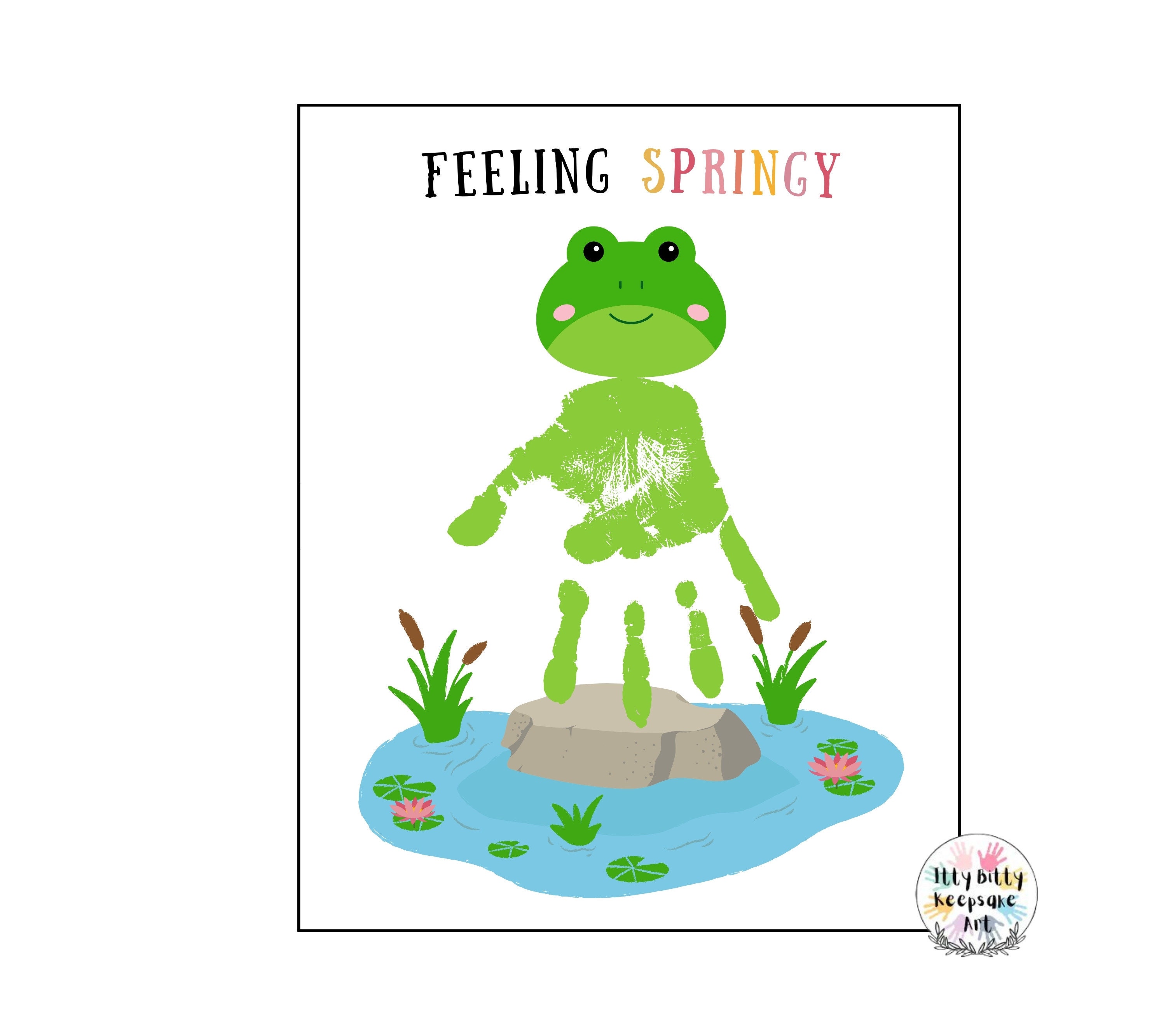Spring Handprint Craft / Spring Frog Crafts / Teacher Resources ...