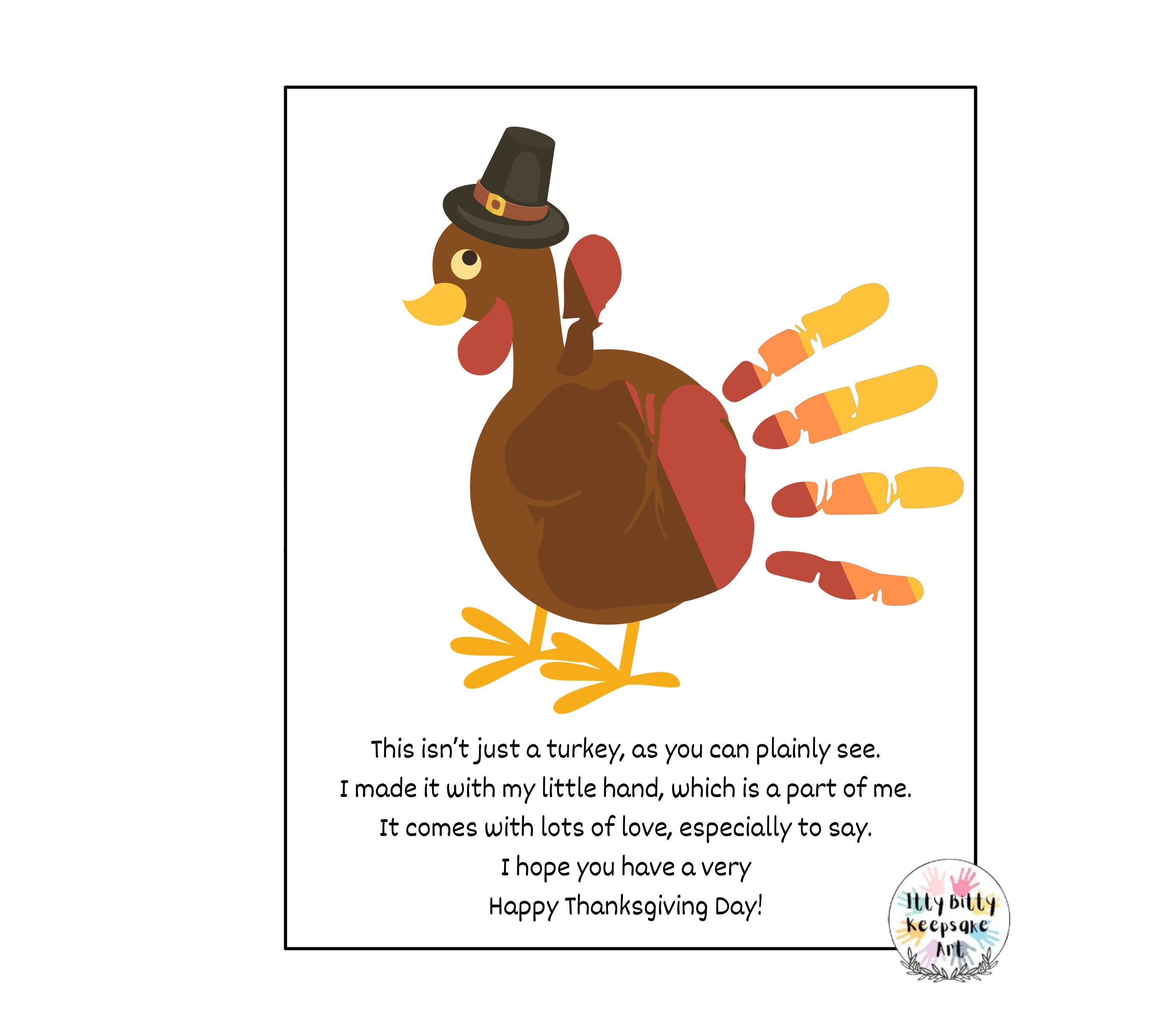 Thanksgiving Handprint Art / Fall Craft / Seasonal Preschool Crafts ...