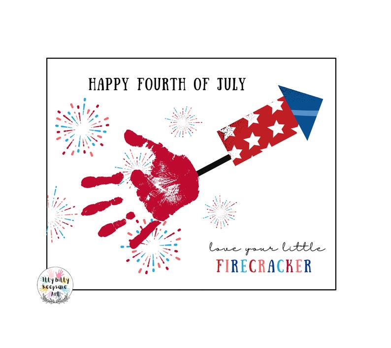 Fourth of July Handprint Craft Printable Template / Summer Crafts ...