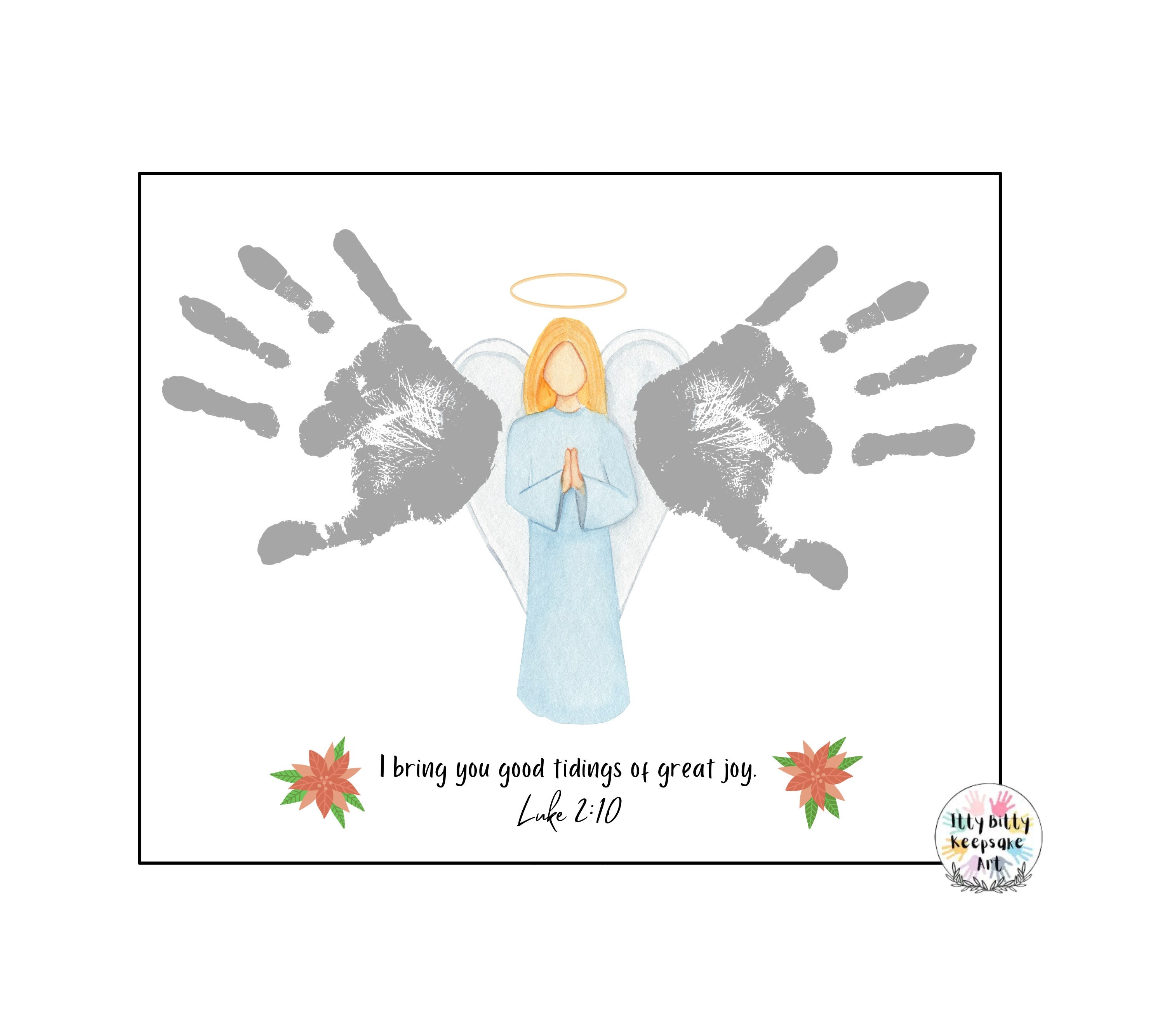 Angel Handprint Template / Winter Handprint Art / Preschool Activities ...