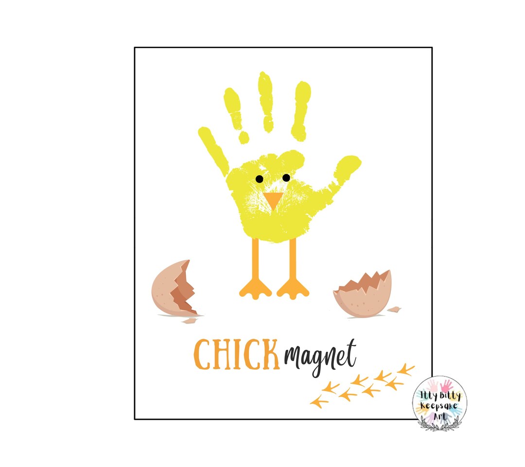 Chick Magnet Handprint Art Craft / Easter / Seasonal Preschool Crafts ...