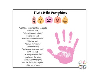 Five Little Pumpkins Sitting on a Gate Halloween Poem Emergent Reader ...