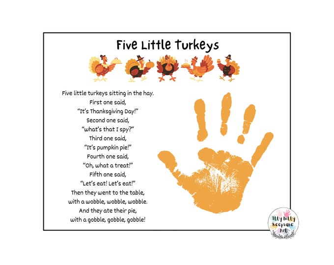 Pumpkin Poem Handprint Art: Fall Halloween Keepsake (digital Download ...
