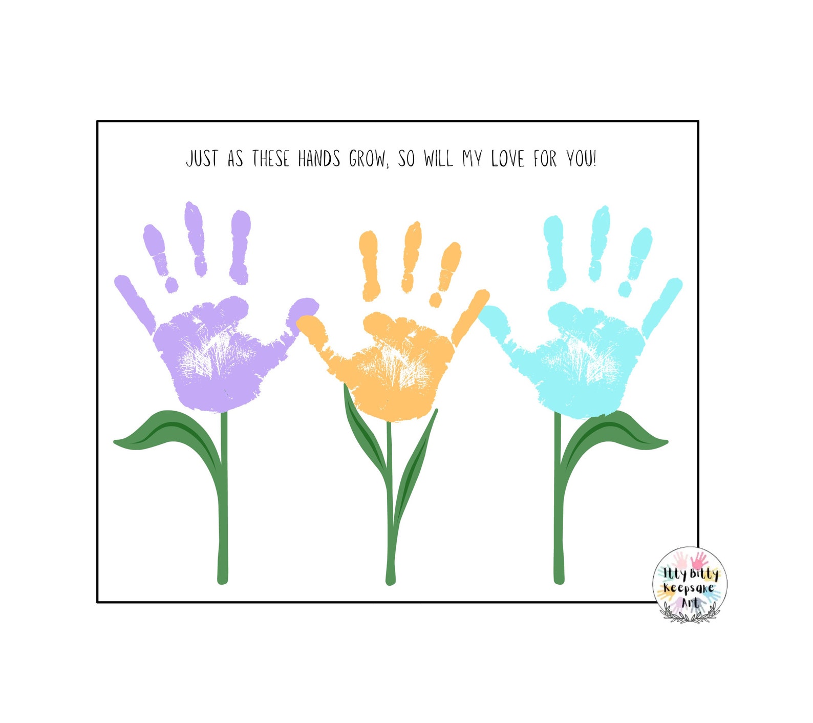 Spring Flowers Handprint Craft / Preschool Crafts / Toddler Activity ...