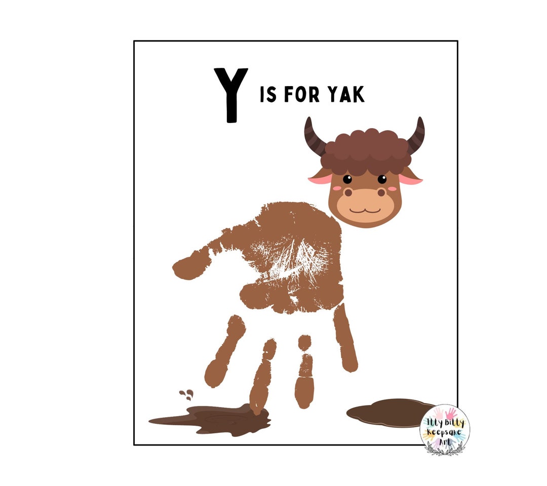 Y is for Yak Handprint Template / Letter Y / DIY Alphabet Craft ...