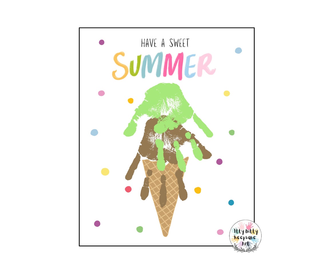 Summer Handprint Template / Summer Crafts / Preschool Activity ...