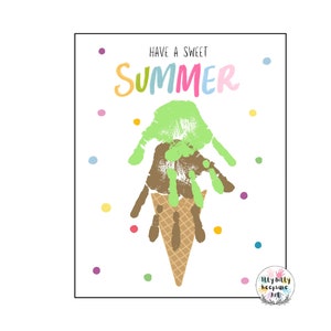 Summer Handprint Template / Summer Crafts / Preschool Activity ...