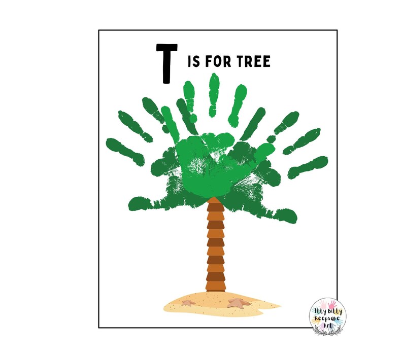 T is for Tree Handprint Art: Toddler DIY Craft (digital Download) - Etsy