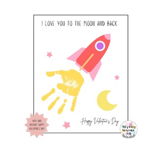 16 Valentine's Day Handprint Footprint Art Craft Bundle / DIY Printable ...