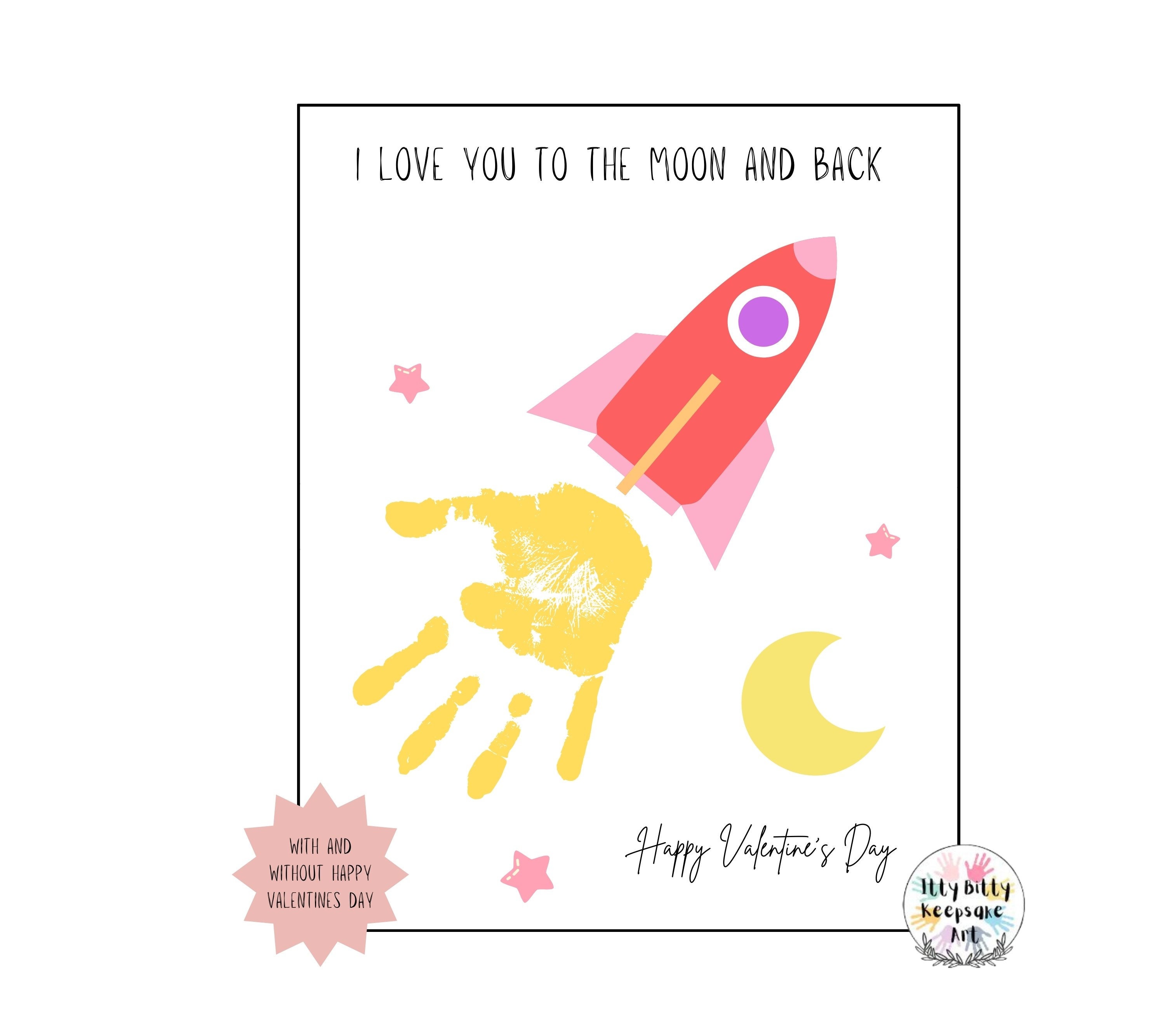 16 Valentine's Day Handprint Footprint Art Craft Bundle / DIY Printable ...