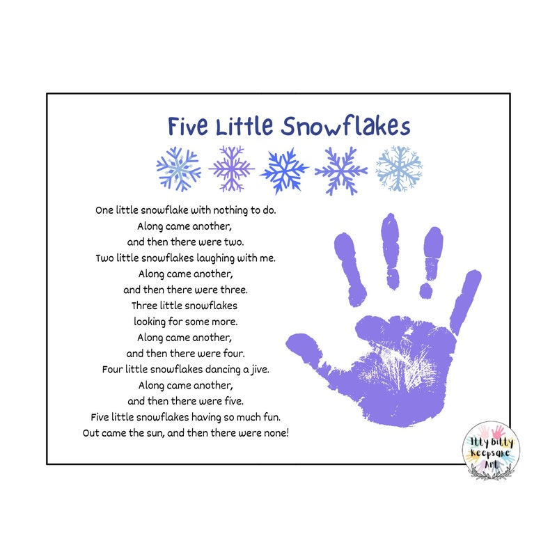 Snowflake Handprint - Etsy