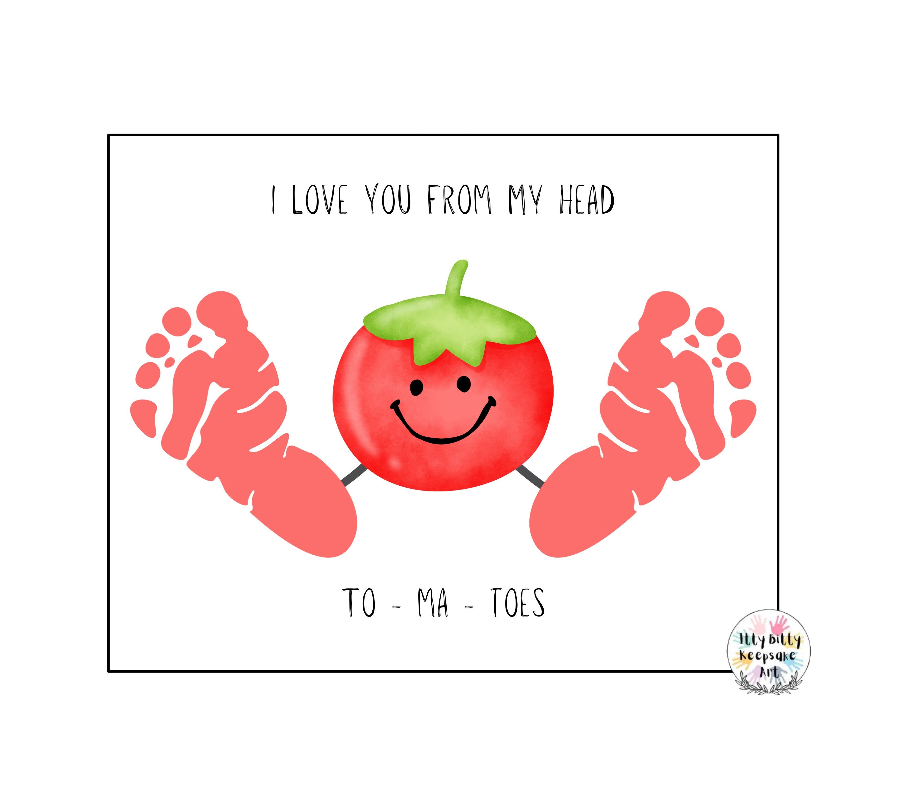 Valentines Day Handprint Art Tomatoes / Love Handprint Craft / Seasonal ...