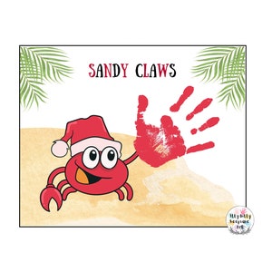 Christmas in July Handprint Craft Printable Template / Summer Crafts ...