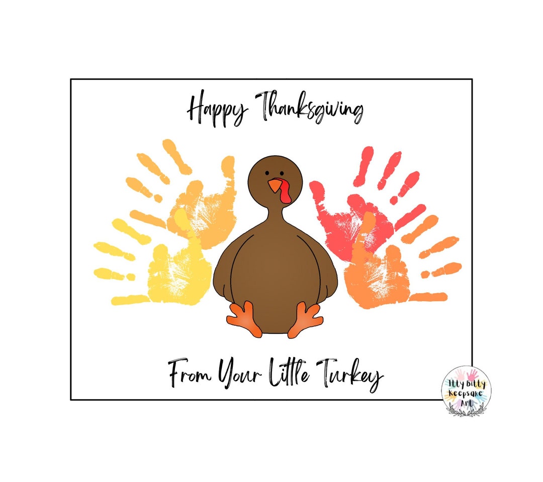 Thanksgiving Turkey Handprint Template / Fall / Happy Thanksgiving ...
