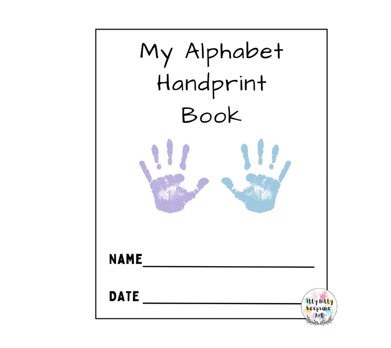 HUGE Alphabet Handprint Book Template / DIY Printable Alphabet Craft ...