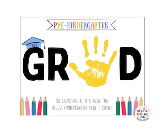 Last Day of School / Graduation Handprint Craft - Etsy
