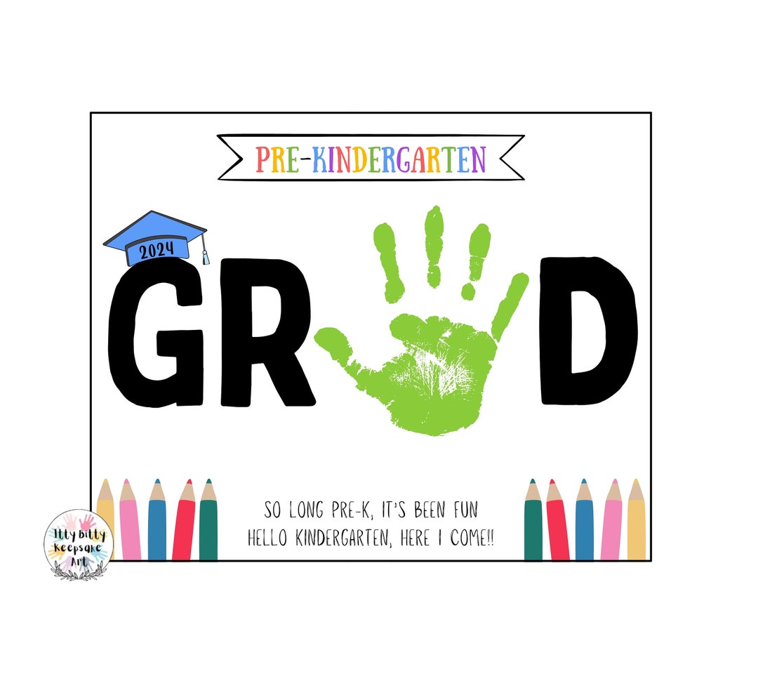 School Graduation Handprint Art Craft / Pre-k Grad/ Last Day of School ...