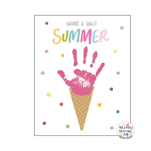 Summer Handprint Template / Summer Crafts / Preschool Activity ...