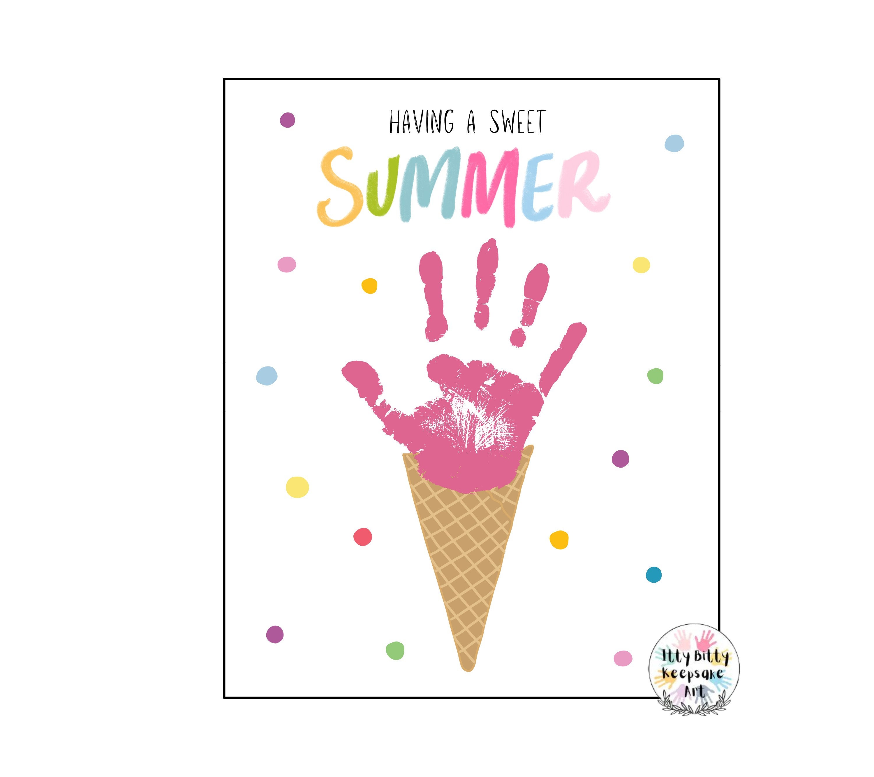 Summer Handprint Template / Summer Crafts / Preschool Activity ...