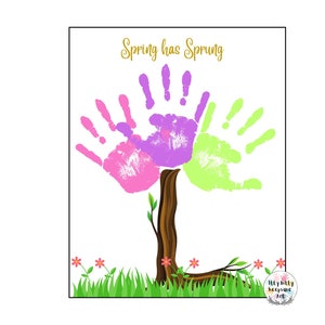 Spring Tree Handprint Art: Toddler Keepsake (digital Download) - Etsy