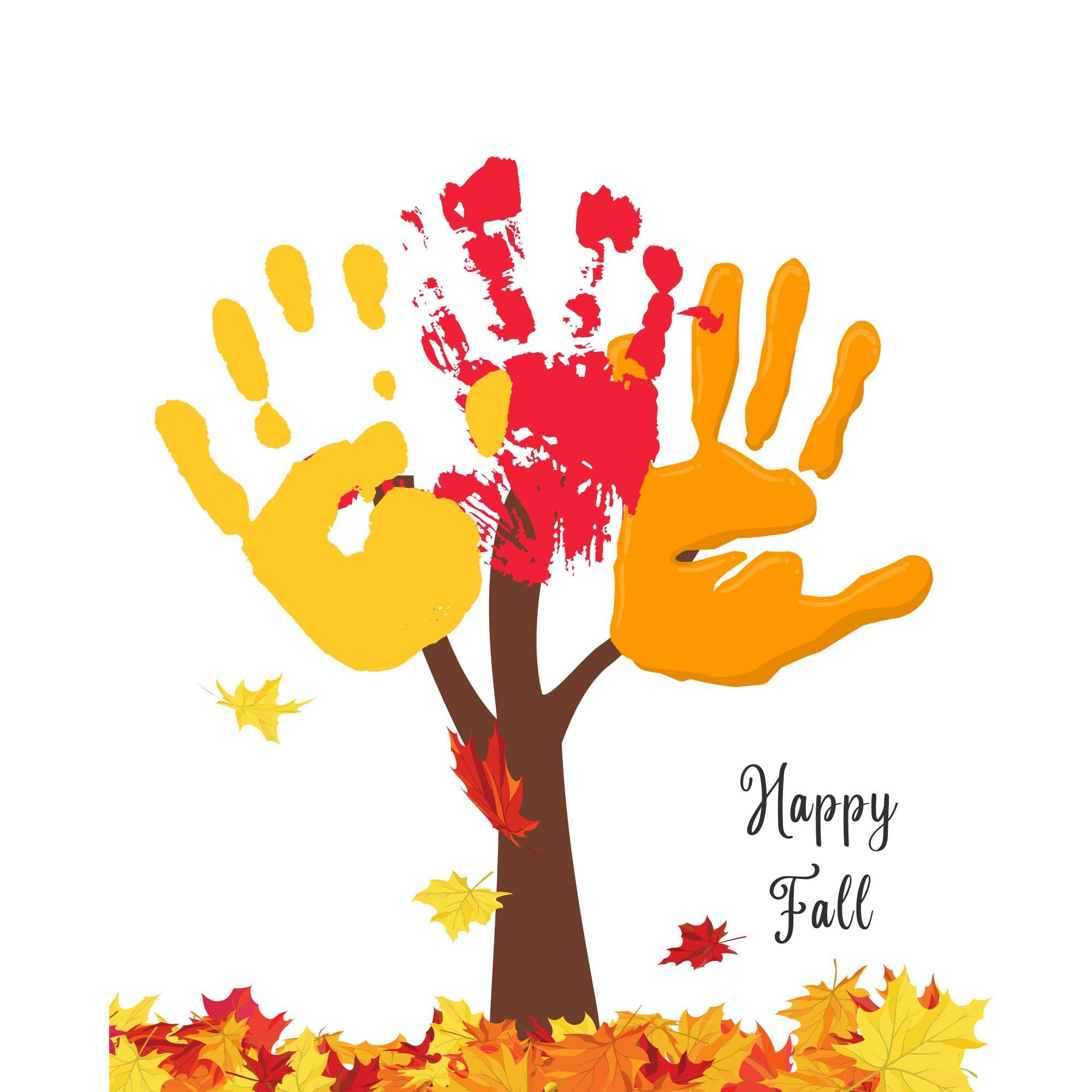 Handprint Tree Clip Art