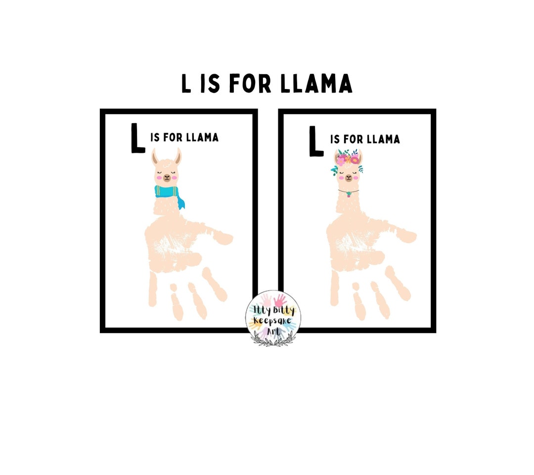L is for Llama Handprint Template / Letter L / DIY Alphabet Craft ...