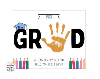 School Handprint Art Craft / First Day of School / Last Day of School ...